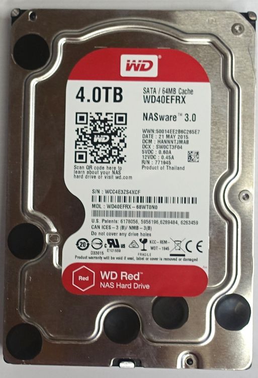 WD Red - 4.0TB - 3.5" - SATA (Gebraucht) in Holzhäusern ZG für CHF 49 ...