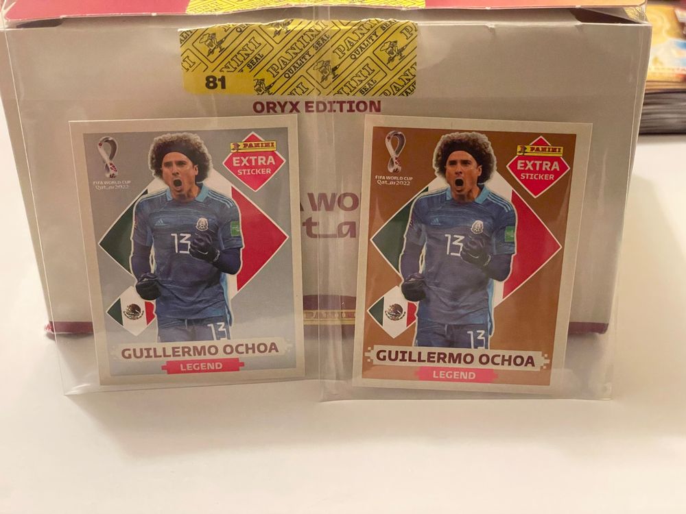 Panini Extra Sticker WM Qatar 2022 Ochoa Silber und Bronze (Gebraucht ...