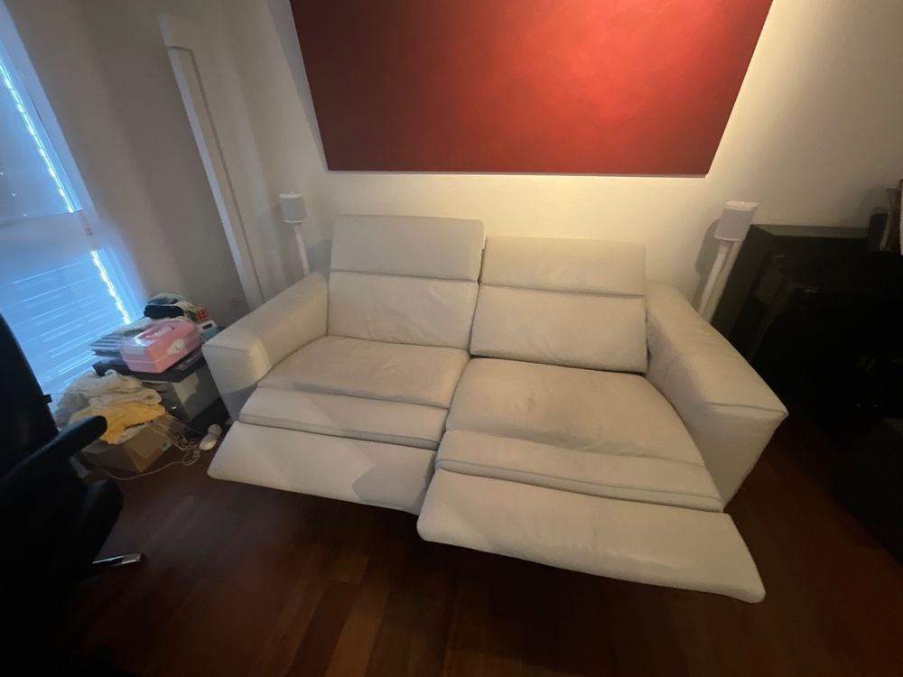 2er Sofa, Leder weiss, Marke Natuzzi | Kaufen auf Ricardo