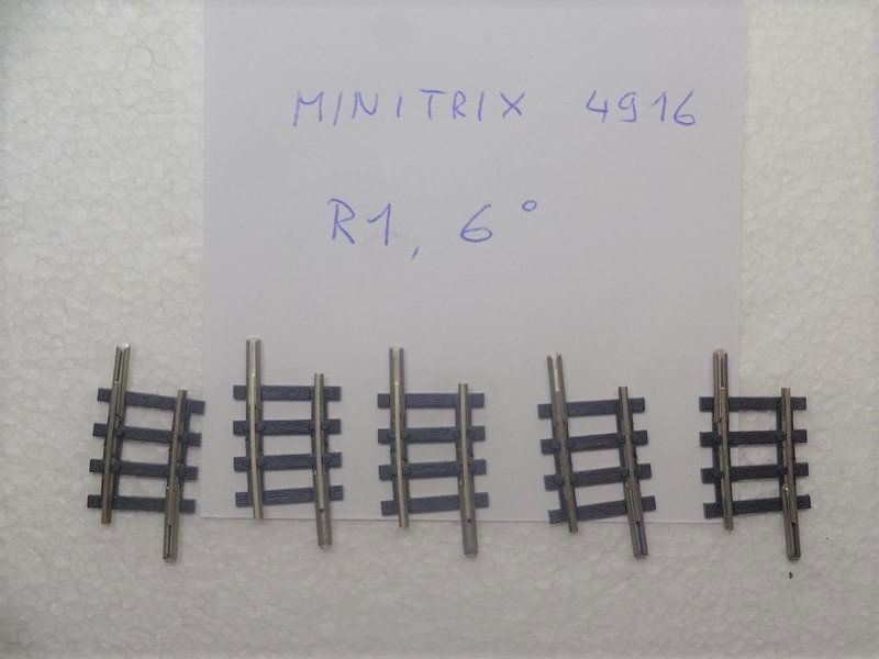 MINITRIX 4916 - Lot de 5 rails courbes R1 - 6° (Gebraucht) in für CHF 2 ...