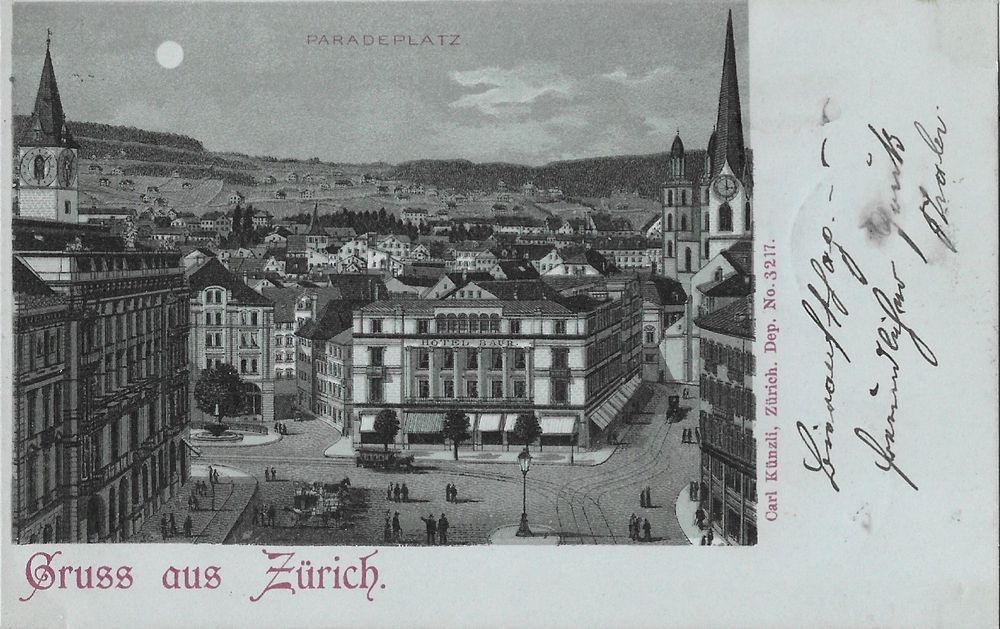Karte Zürich (Paradeplatz 1898) (Gebraucht) in Zürich für CHF 8 – mit ...