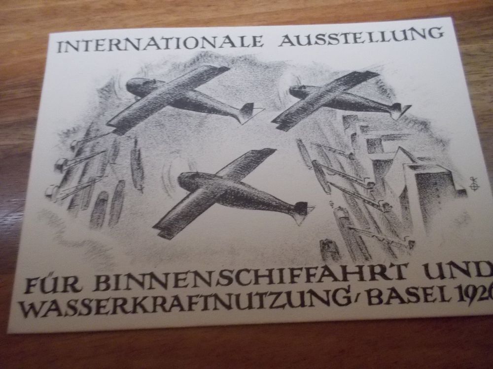 Karte 1. Flugpost Basel-Schaffhausen, 1926, + Vignette (Gebraucht) in Niederwil AG für CHF 4.6 ...