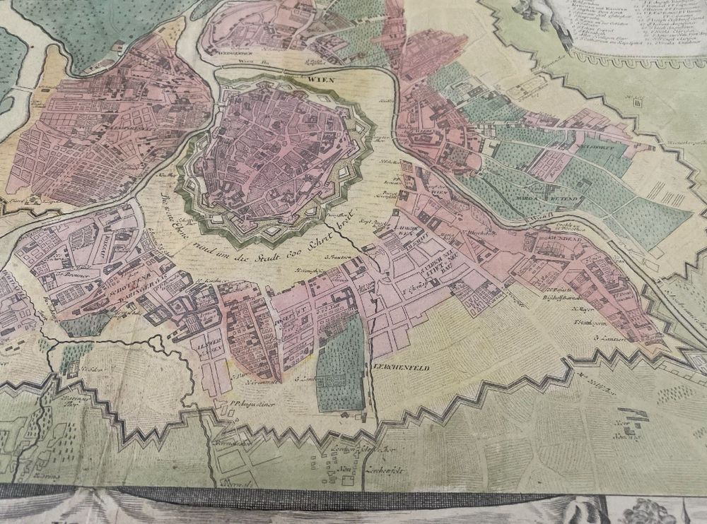 altkolorierter Kupferstich von Wien, J. Baptist Homann, 1725 (Gebraucht ...