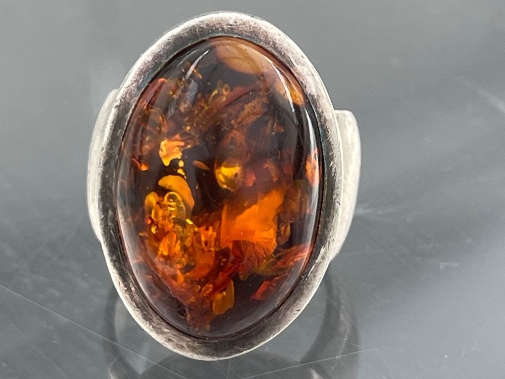 Olga Ribler Ring Silber mit Bernstein (Gebraucht) in Weisslingen für ...