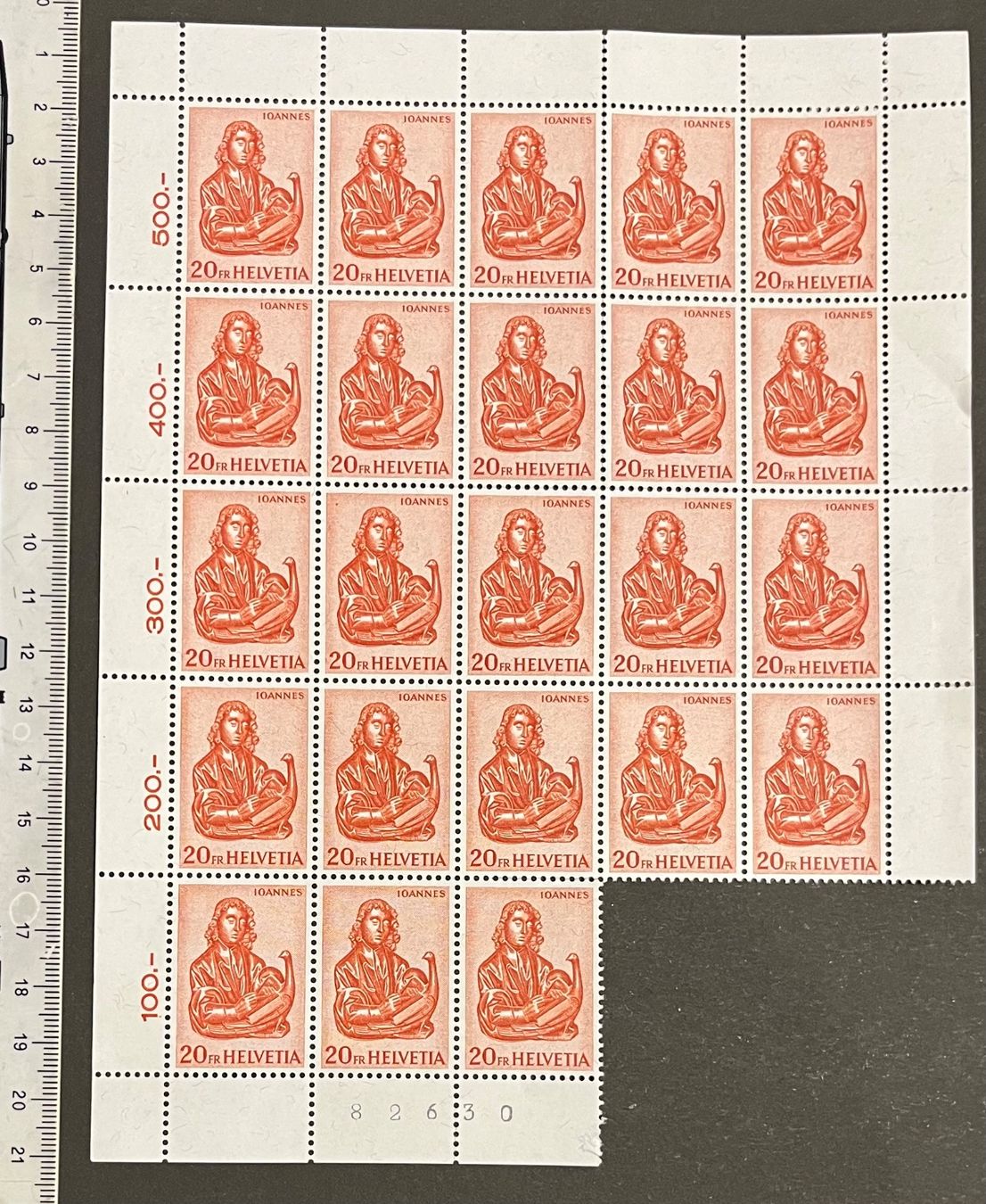 Briefmarken Bogen Helvetia Lukas/Wert Fr. 460-/postfrisch (Gebraucht ...