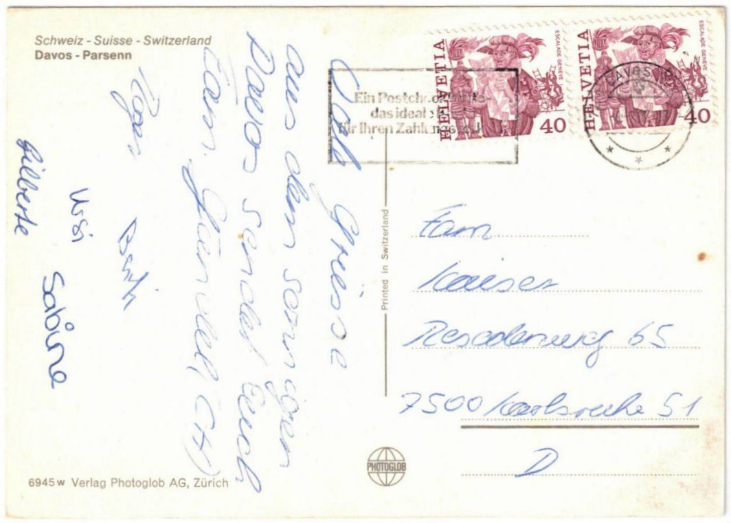 Davos - 5 Bild AK Parsenn (Gebraucht) in Binningen für CHF 1 – mit ...