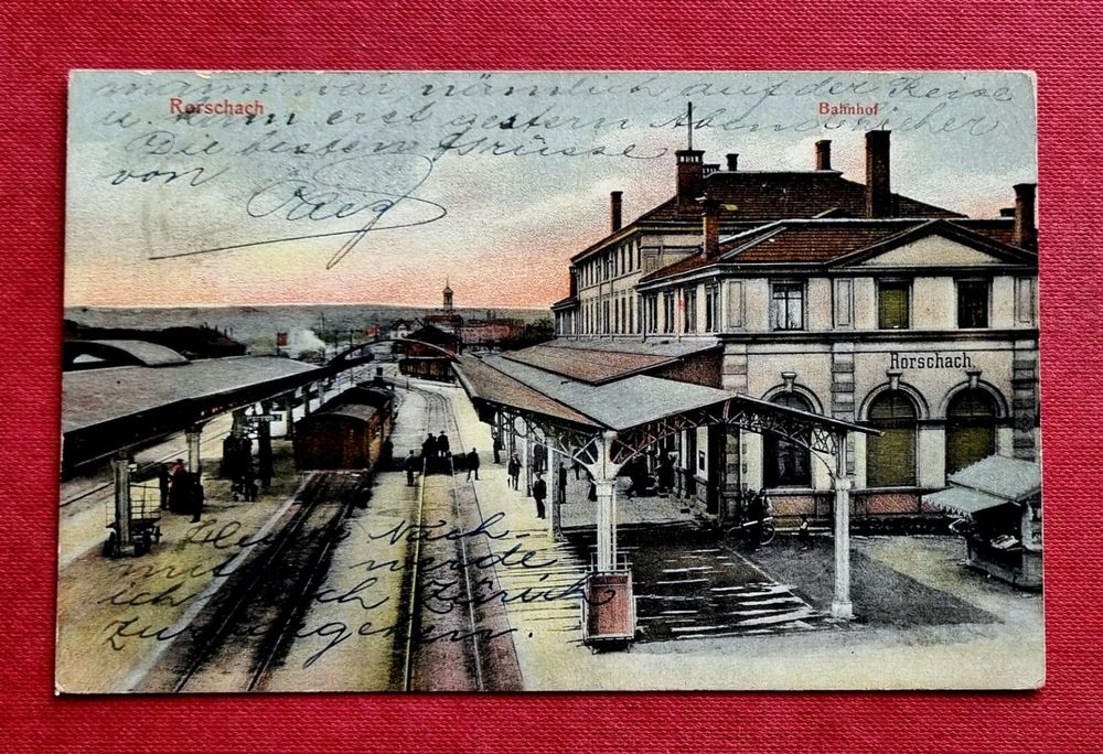 Rorschach - Bahnhof - Perrons - Eisenbahn - 1907 (Gebraucht) in ...