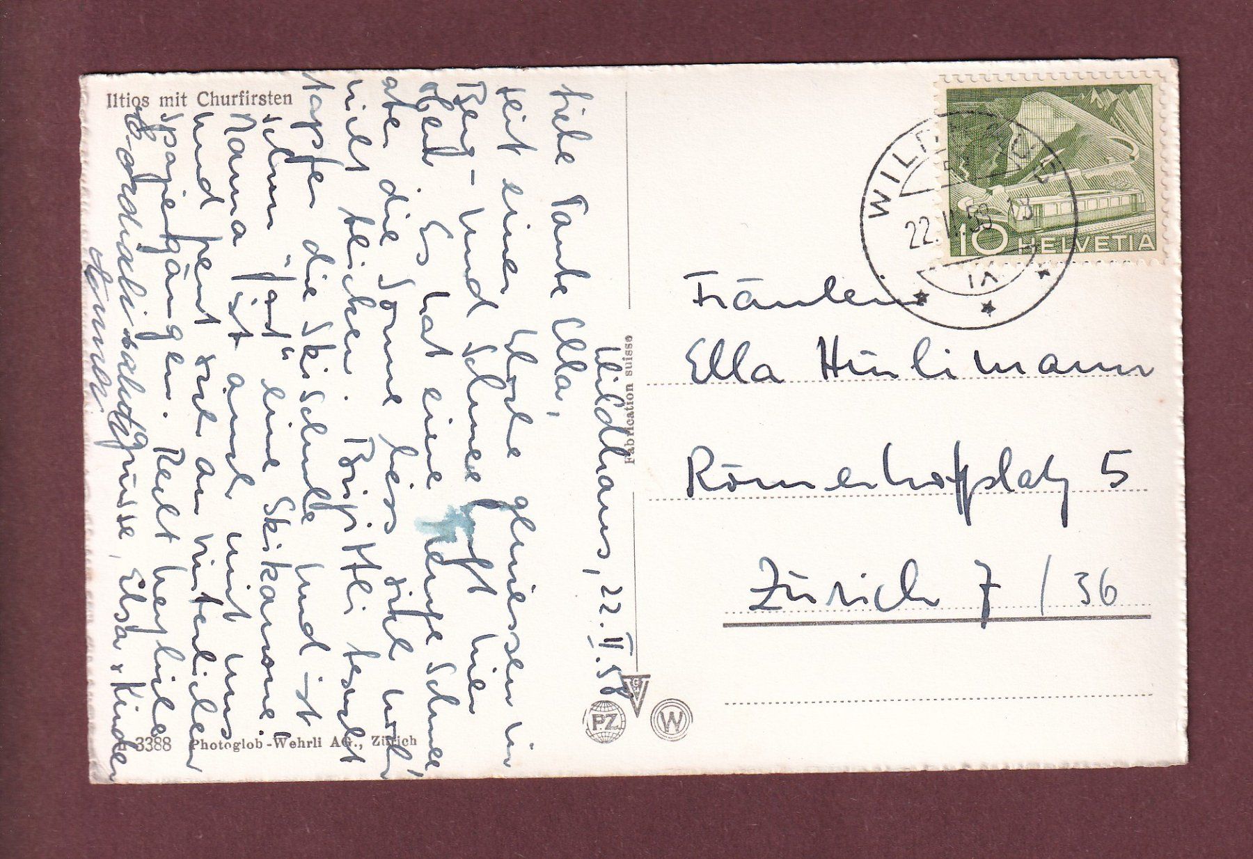 ILTIOS mit Churfirsten - 1958 (D'occasion) à Pully pour CHF 5 – avec ...