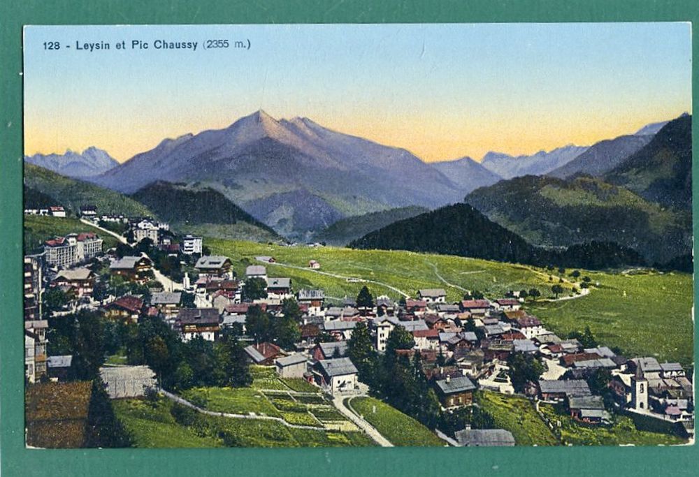 Leysin et Pic Chaussy, schöne Dorfansicht aus ca. 1920 (Gebraucht) in ...