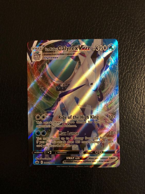 Chilling Reign Ice Rider Calyrex Vmax 46/198 Full Art Ab 1 (Gebraucht ...