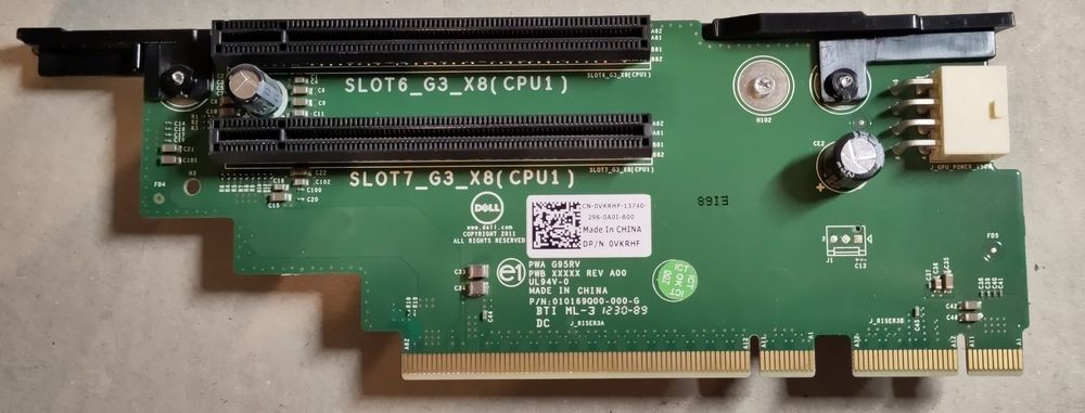 Dell R720 PCIe Riser Board PCIe 16x (2x PCIe 8x) 0VKRHF | Kaufen auf ...