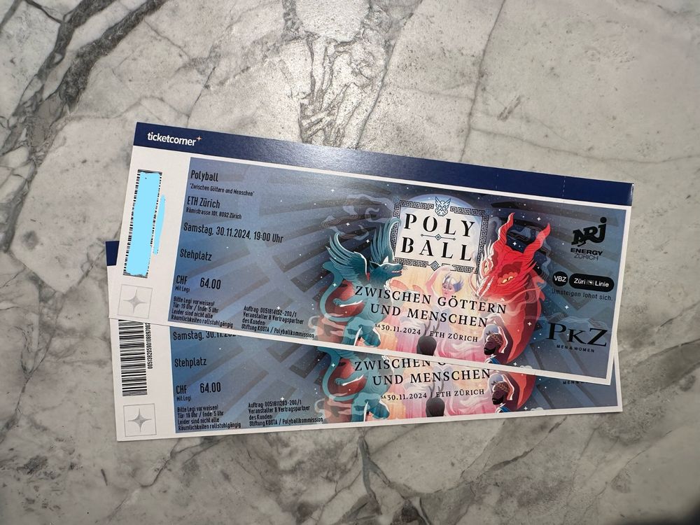 2x Polyball ticket 2024 (Neu und originalverpackt) in Uerikon für CHF 249 – mit Lieferung auf ...