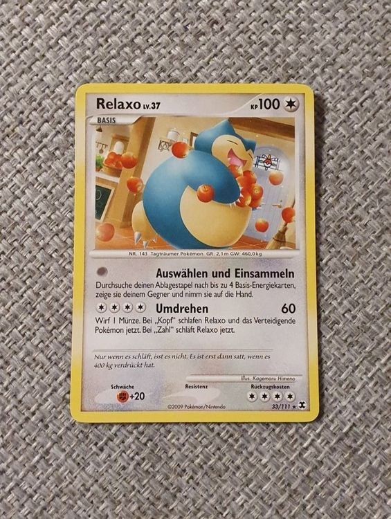 Pokemon ☆Relaxo Lv.37☆ | Kaufen auf Ricardo