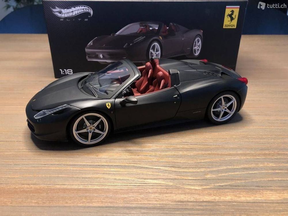 Hot Wheels Elite Ferrari 458 Spider 1:18 (Neu und originalverpackt) in ...