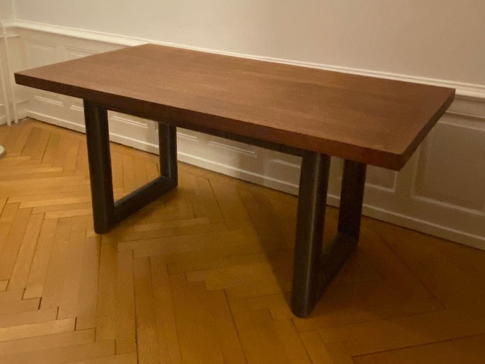Massiver Holztisch Sapelli Stahlgestell (Gebraucht) in Basel für CHF 700 – nur Abholung auf ...