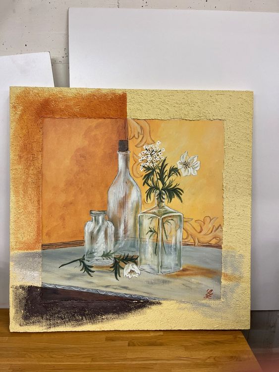 Bild mit Stilleben Motiv (91 x 91) mit Signatur (Gebraucht) in Beinwil ...