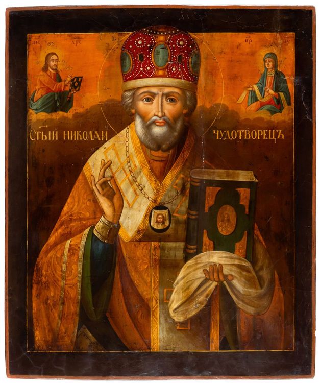 ANTIKE GROSSE RUSSISCHE IKONE DES HL. NIKOLAUS | Kaufen auf Ricardo