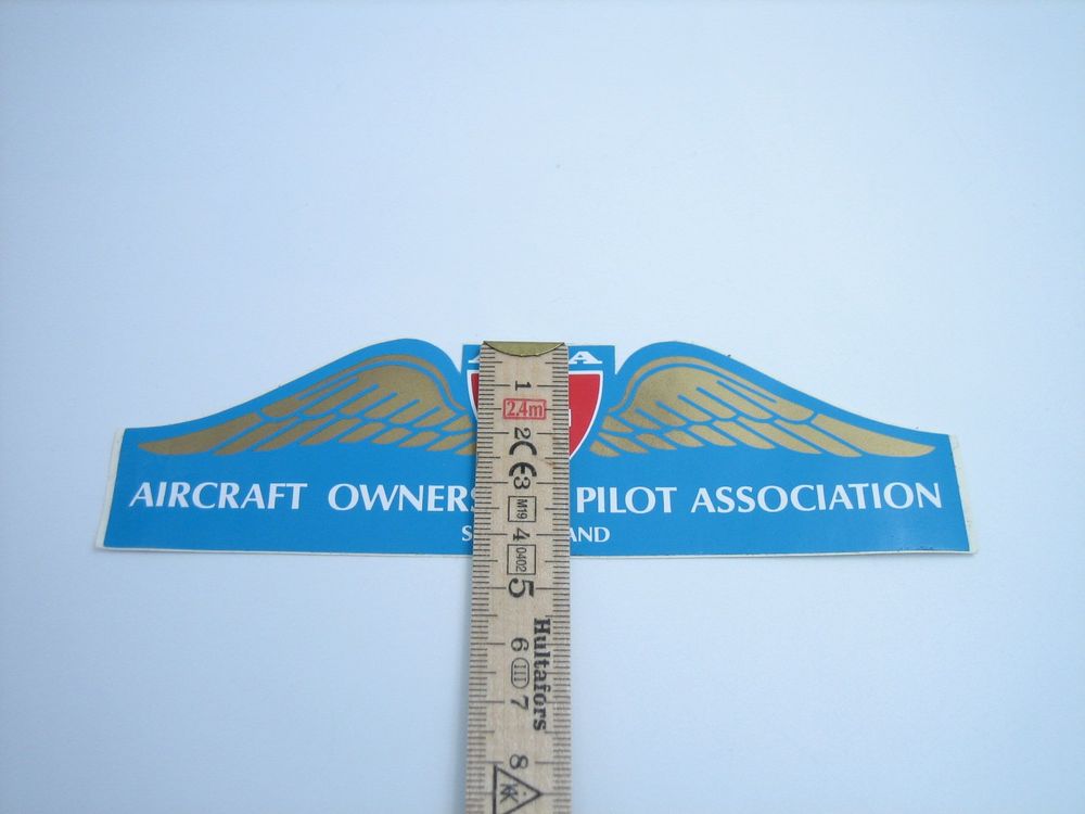 AOPA Aircraft Owners alter Aufkleber (Gebraucht) in Zürich für CHF 1.5 ...