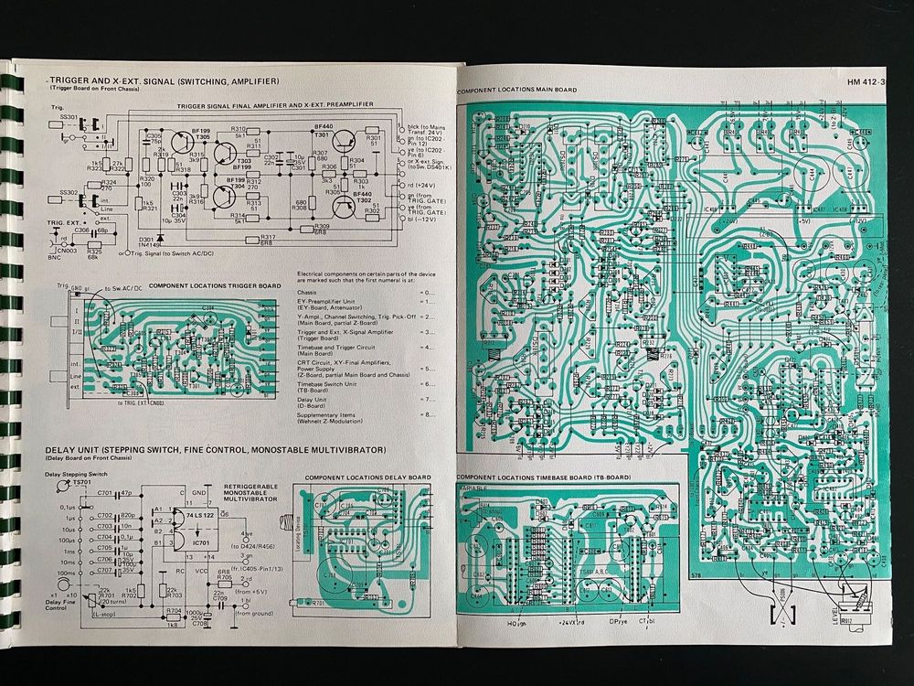 Oscilloscope HAMEG HM 412-3 Bedienungs- und Serviceanleitung (Gebraucht ...