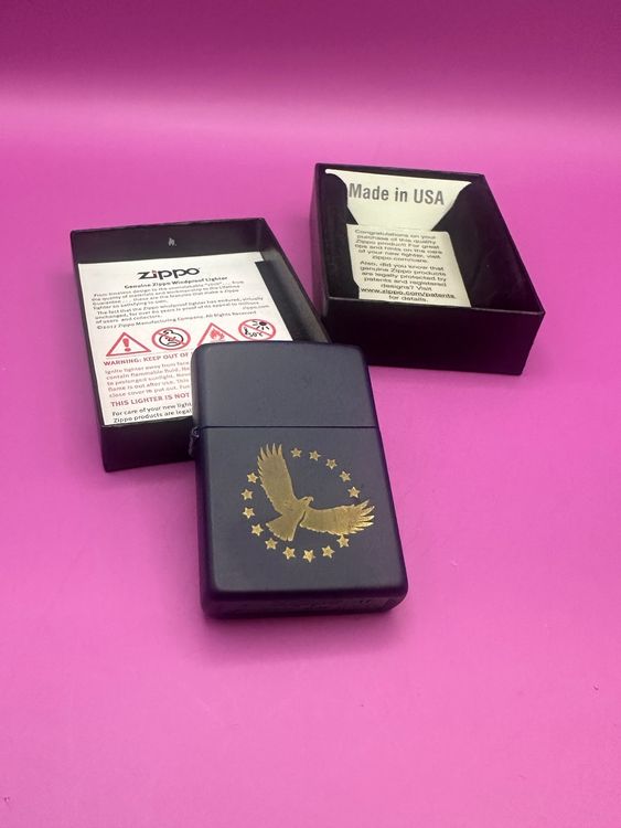 ZIPPO BENZİN FEUERZEUG GANZ NEU USA ADLER (Neu und originalverpackt) in ...