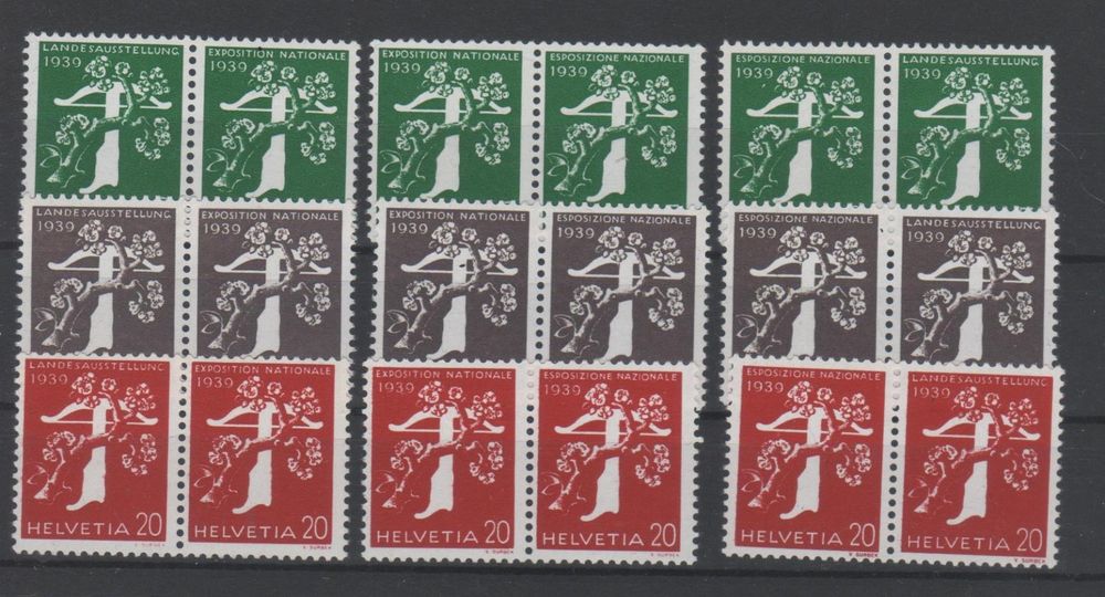 Landi 1939 Zusammendrucke Nr. Z25a/Z27f ** Kat: 120.00 CHF (Neu (gemäss Beschreibung)) in ...