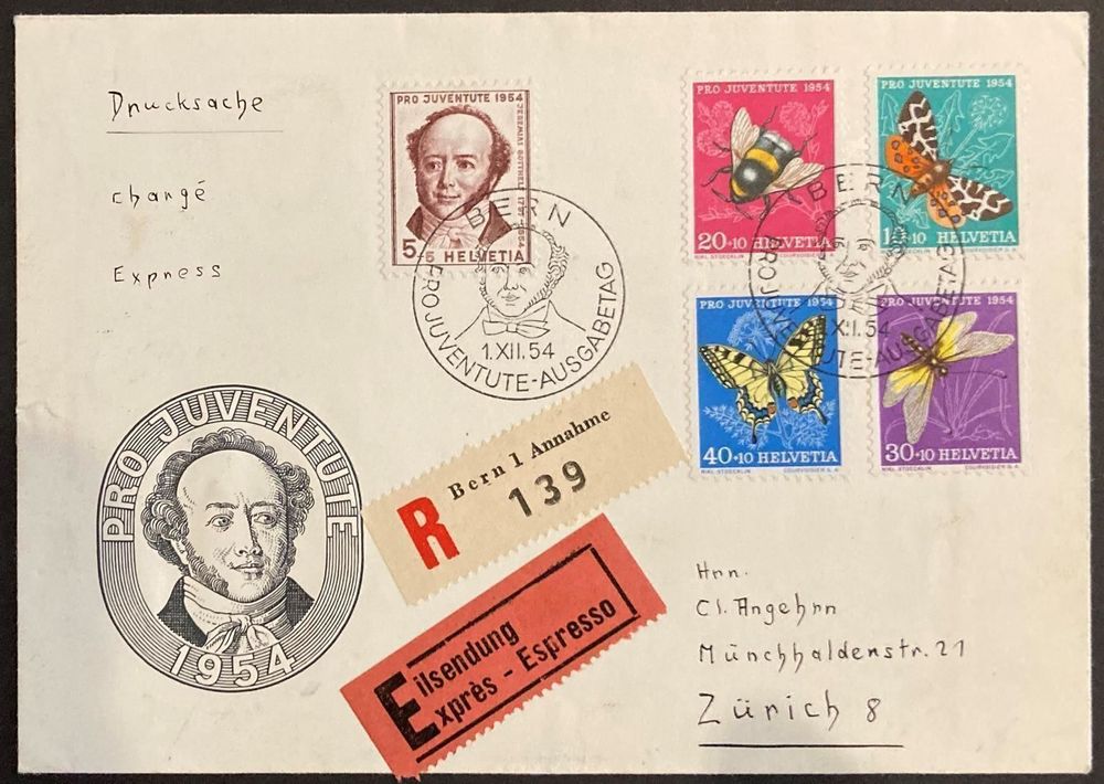 R-FDC Pro Juventute 1954, Kat. 60 Fr. | Kaufen auf Ricardo