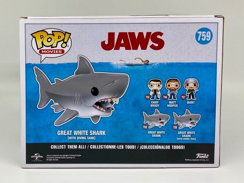 Funko Pop! Jaws, Great White Shark w. Diving Tank #759 | Kaufen auf Ricardo