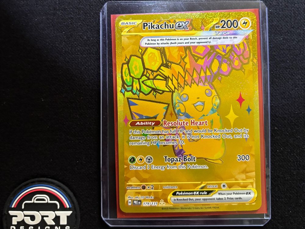 Pikachu EX GOLD HYPER RARE Prismatic Evolution English (Neu (gemäss ...