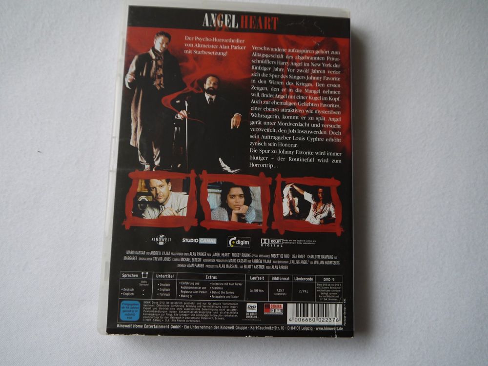 ANGEL HEART-Mickey Rourke/Robert De Niro (Gebraucht) in Hagendorn für ...