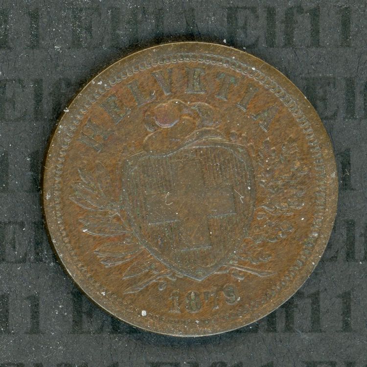 CHF___0.02 1879 vz-unz 2 Rappen (Gebraucht) in Widnau für CHF 50 – mit Lieferung auf Ricardo kaufen