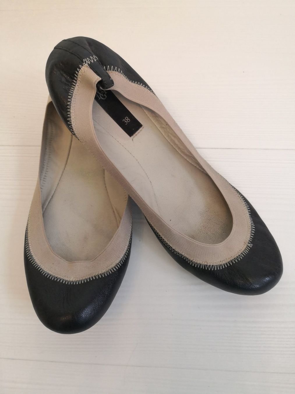 🤩MANGO LEDER BALLERINA-SCHUHE SCHWARZ (Gebraucht) in Olten für CHF 20 ...