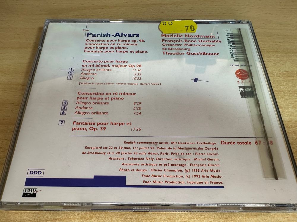 D8 Parish AlvarsNordmann Duchâble Concerto Pour Harpe Op. 98 (Gebraucht ...