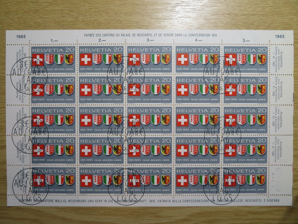 Bogenposten ET-Stempel 1965-1967 (Gebraucht) in Spreitenbach für CHF 19 ...