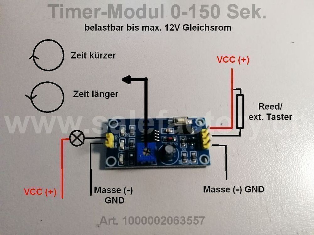 Timermodul 5-12V DC 0-150sec (Neu (gemäss Beschreibung)) in Luzern für ...