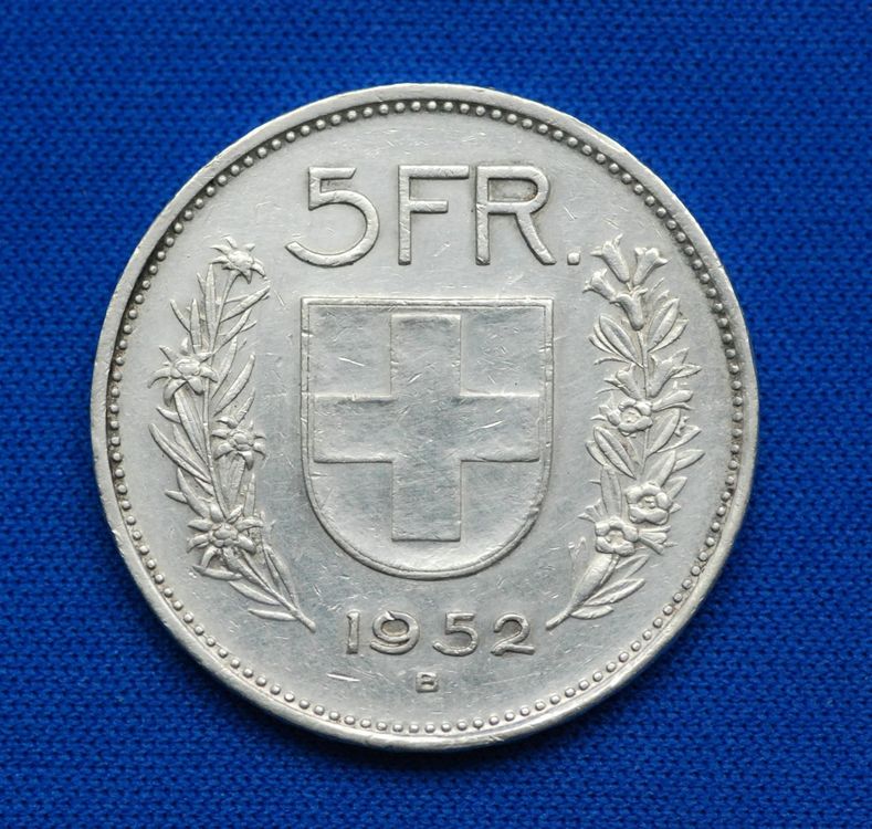 Silberner 5.- Jahrgang 1952, Rar | Kaufen auf Ricardo