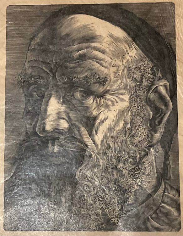 Antike Holzschnitt von eine Bärtige man Unleserlich Signiert (Gebraucht) in Root für CHF 40 ...