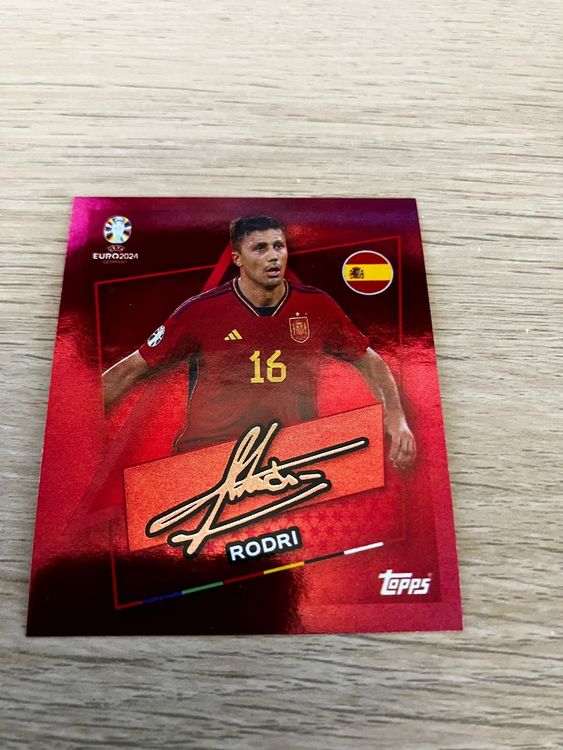 Topps EM 2024 Sticker - Rodri SP Signature | Kaufen auf Ricardo
