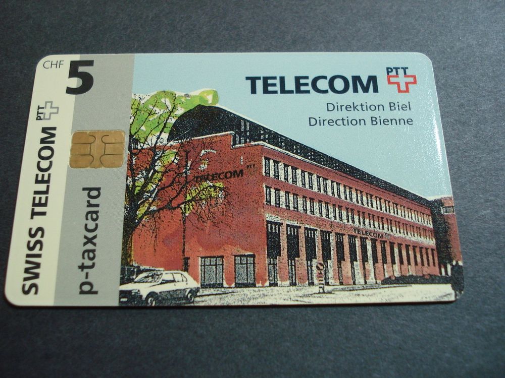 Telecom PTT p-taxcard, 5.- Telecom Direktion Biel, (Gebraucht) in ...