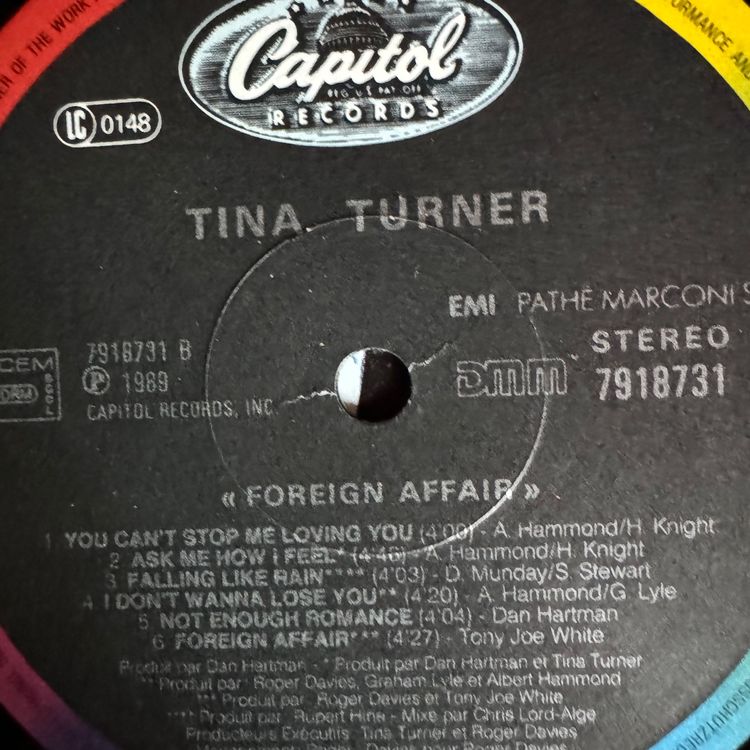 Vinyl Tina Turner - Foreign Affair sehr guter Zustand | Kaufen auf Ricardo