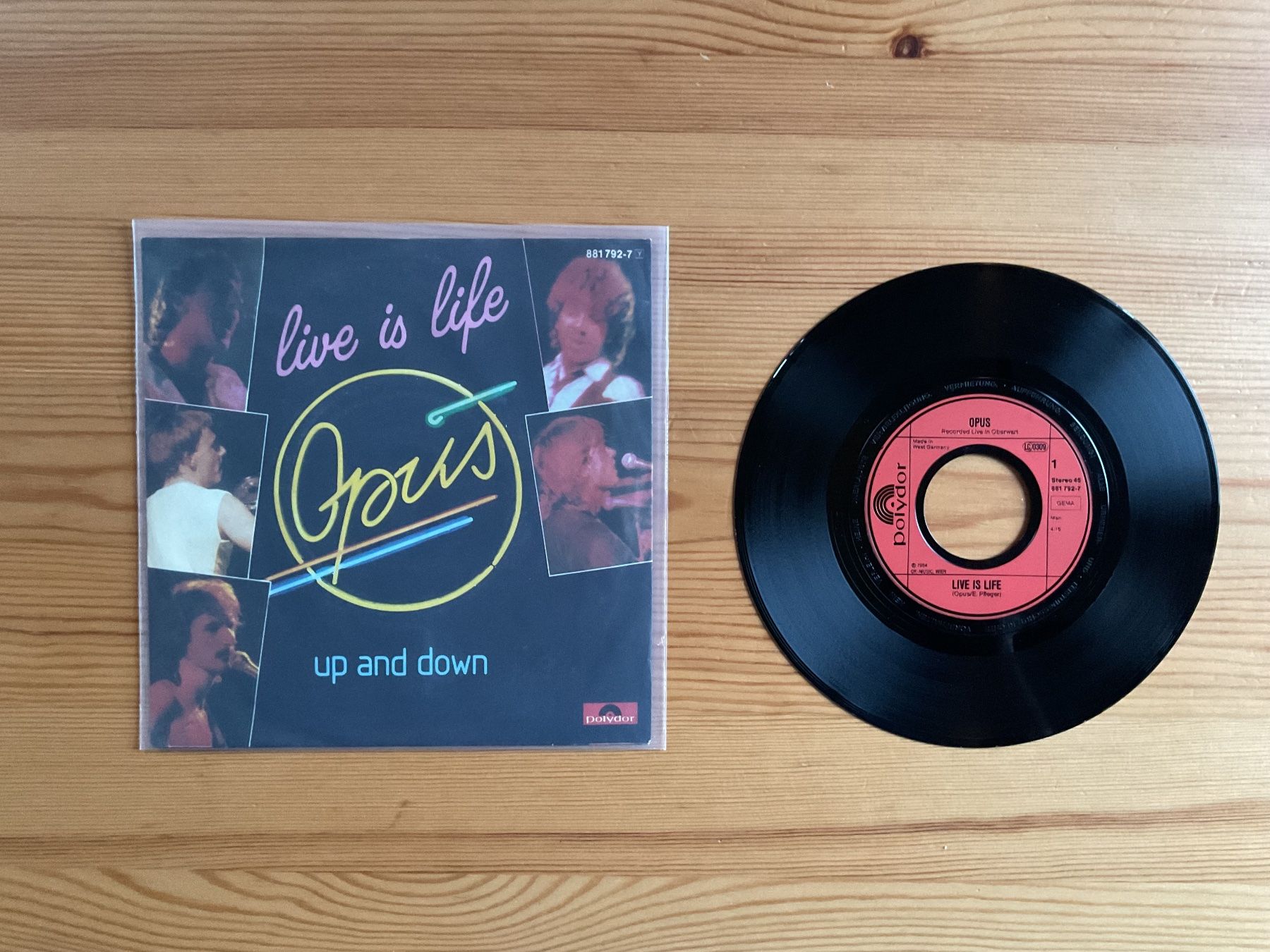 Single 7’’ - Opus / Live Is Life (D'occasion) à Ocourt pour CHF 2 ...