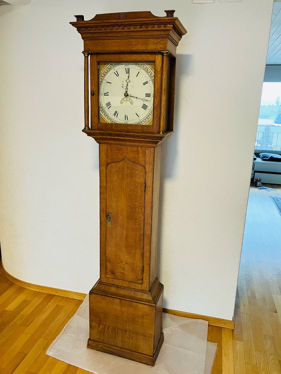 Standuhr Eiche Rustikal
