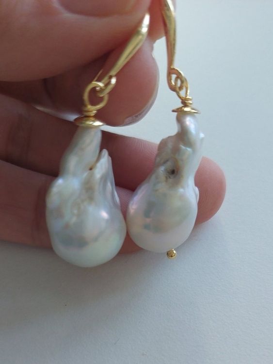 Ohrringe verg. mit XXL barock perlen ohringe ohrhänger | Kaufen auf Ricardo