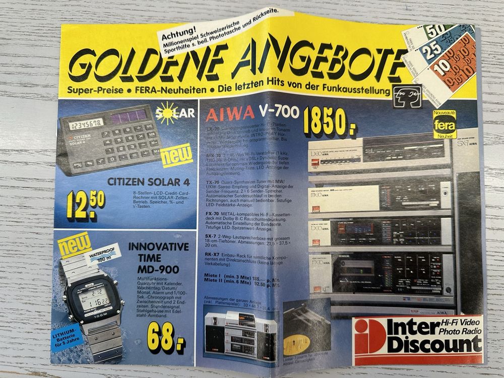 Interdiscount Vintage Prospekt 1983 | Kaufen auf Ricardo