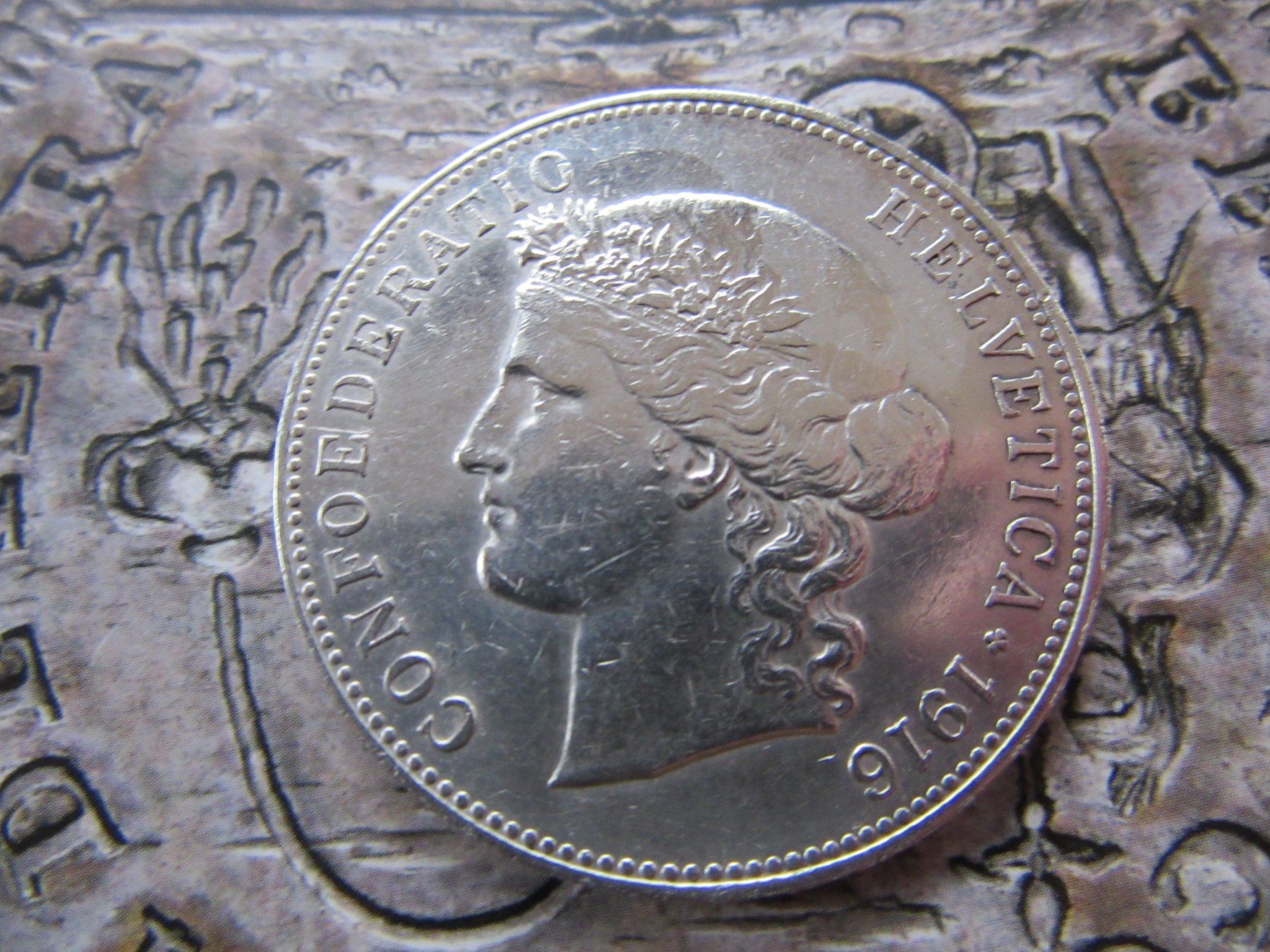 5 FRANKEN 1916 SCHWEIZ AG 900 22,ooo STK (D'occasion) à châtelaine pour ...