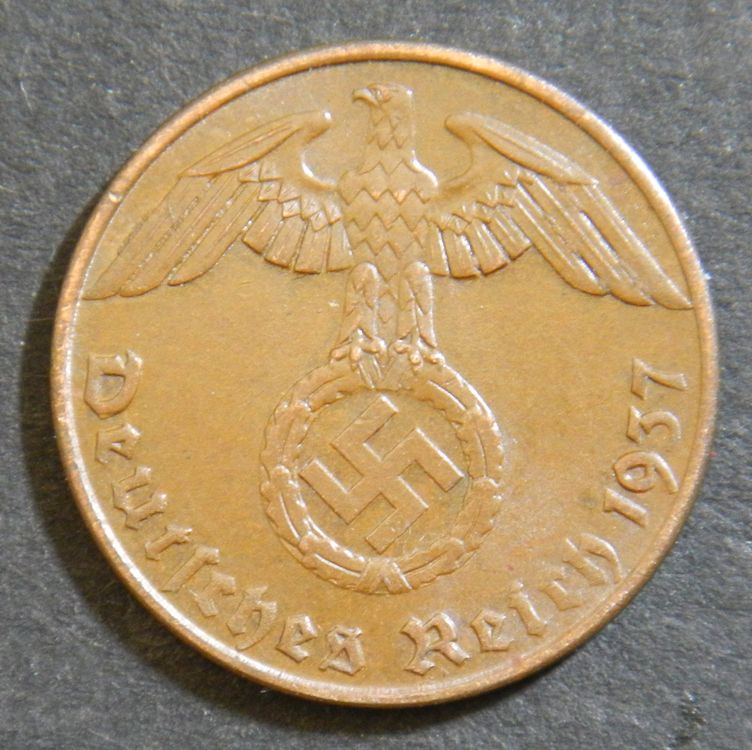 Deutsches Reich * 1 Reichs Pfennig 1937 A * Third Reich (Gebraucht) in ...