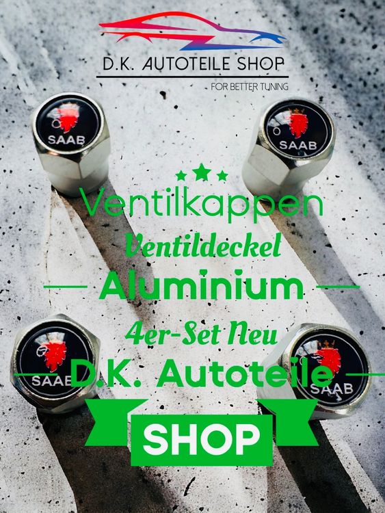 Saab Scania Ventilkappe Aluminium 4er-Set Neu in Silber | Kaufen auf ...
