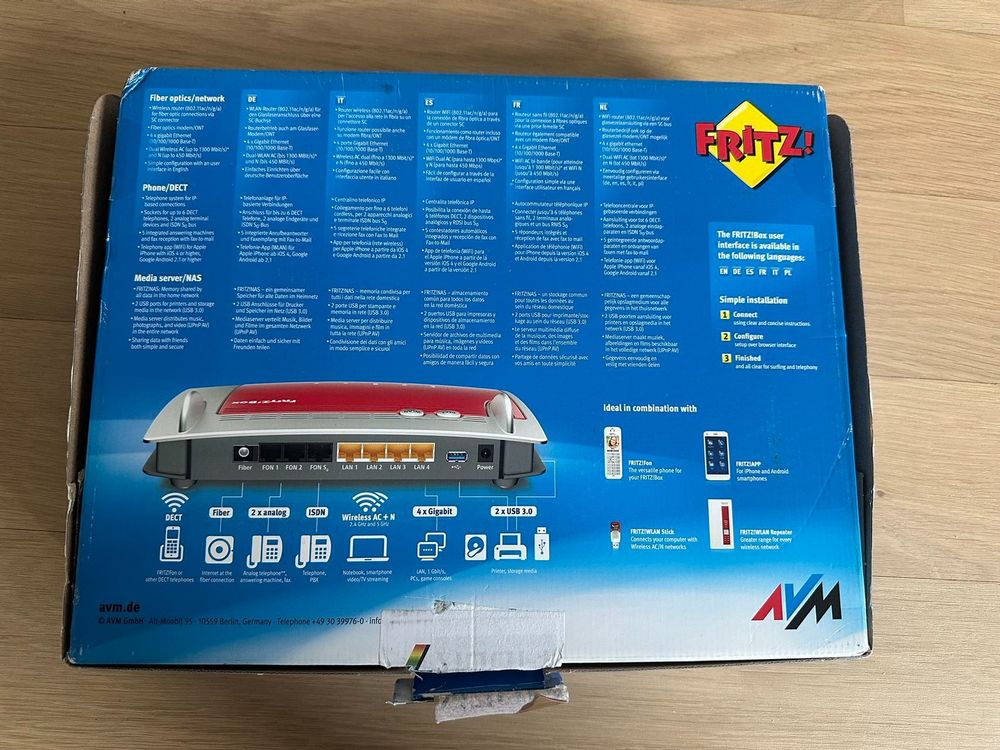 FRITZ!Box 5490 Gigabit WLAN Router mit Glasfaser (Gebraucht) in Männedorf für CHF 49 – mit ...
