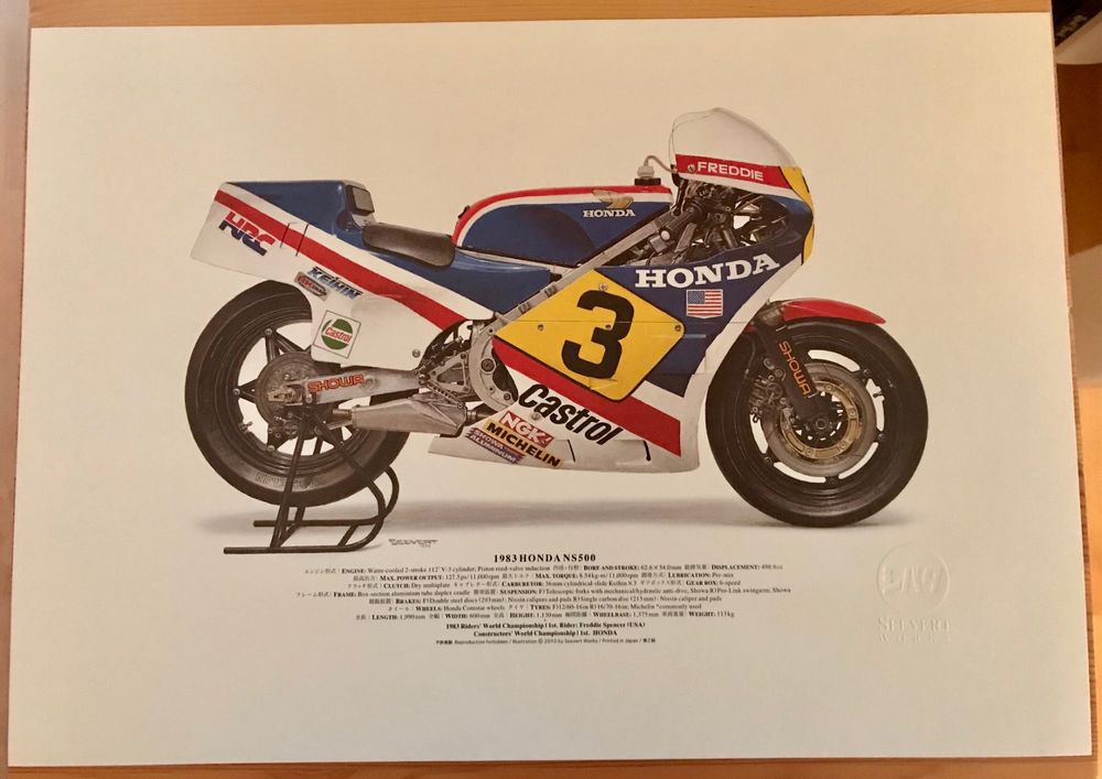 Honda NSR 500 1997 Mick Doohan - Kunstdruck Seevert Works (Neu und ...