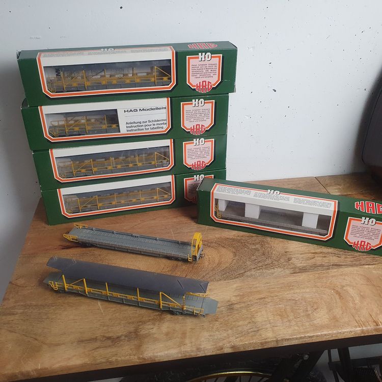 HAG 370 371 376 H0 Autoverladewagen BLS Konvolut 7 Wagen (Gebraucht) in ...