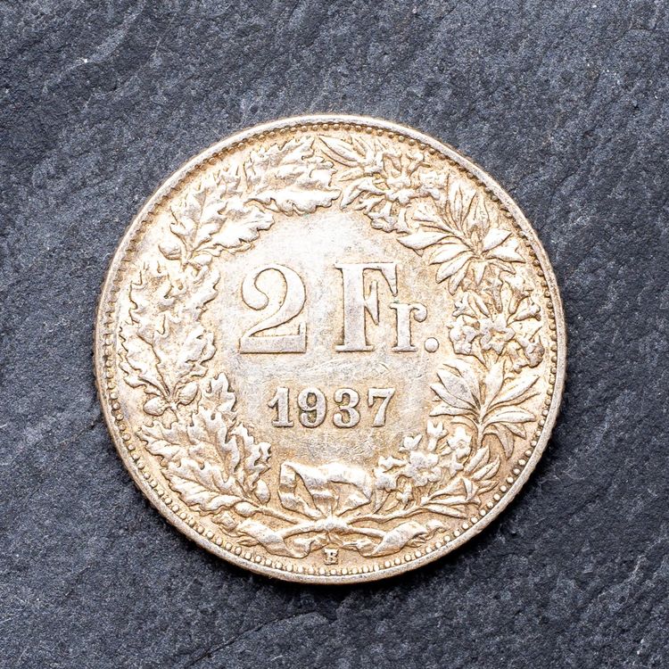 Silbermünze 2 Franken Helvetia 1937 B | Kaufen auf Ricardo